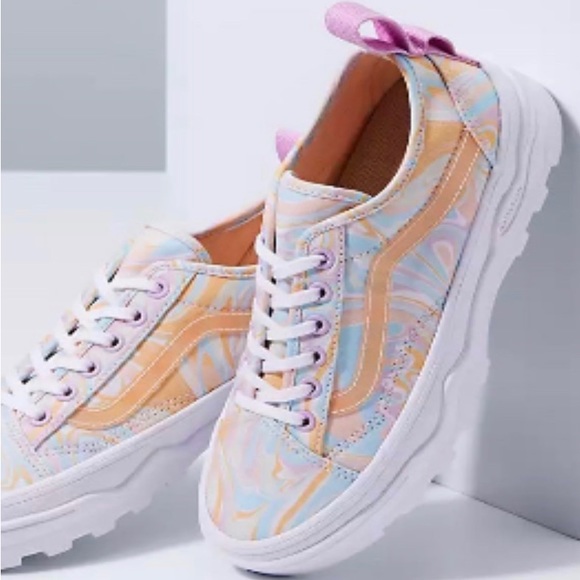 Vans | Shoes | Vans Sneaker With Colorful Swirl Pattern Womens 8 Mens ...